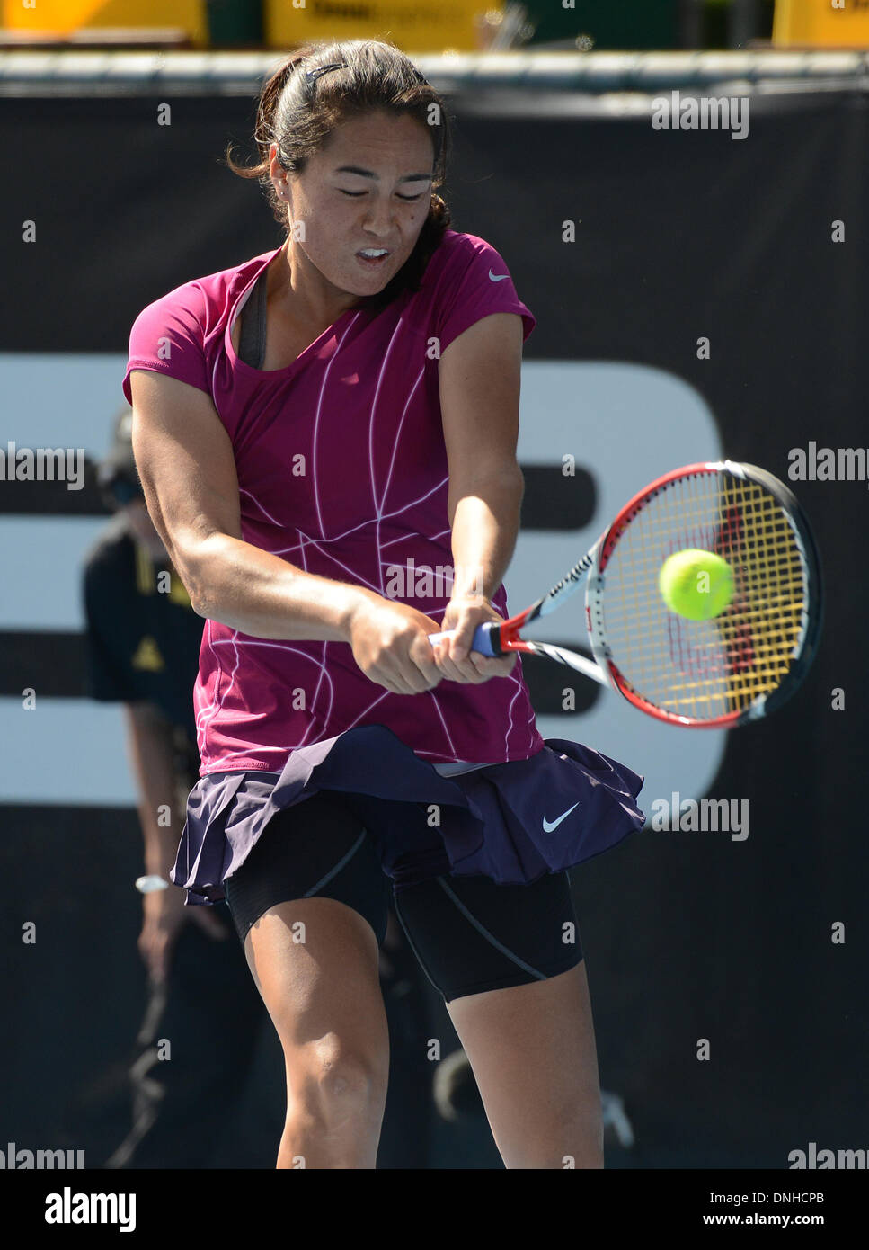Auckland, New Zealand. 30th Dec, 2013. USA's Jamie Hampton during her ...