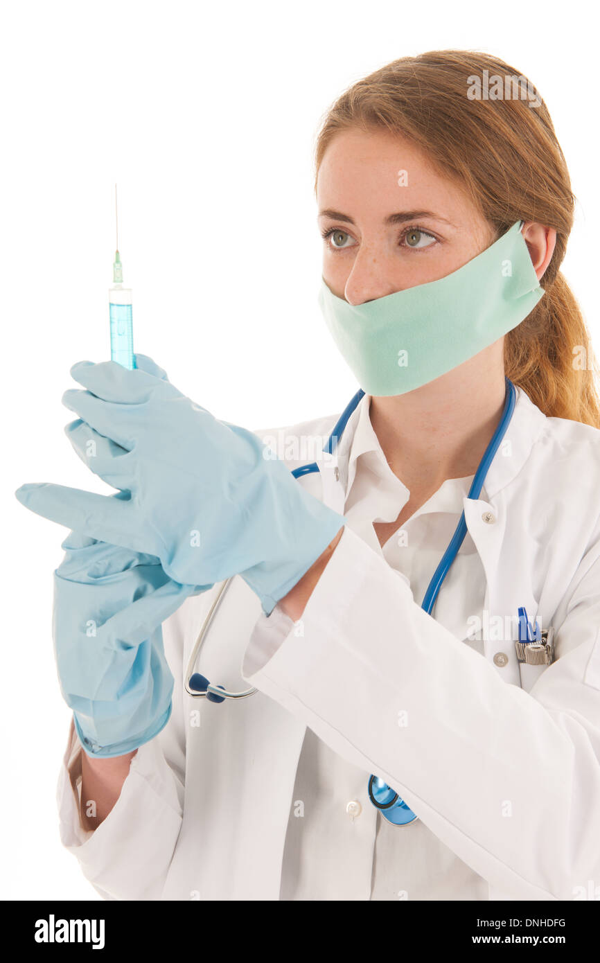 Medical doctor syringe isolated over hi-res stock photography and ...