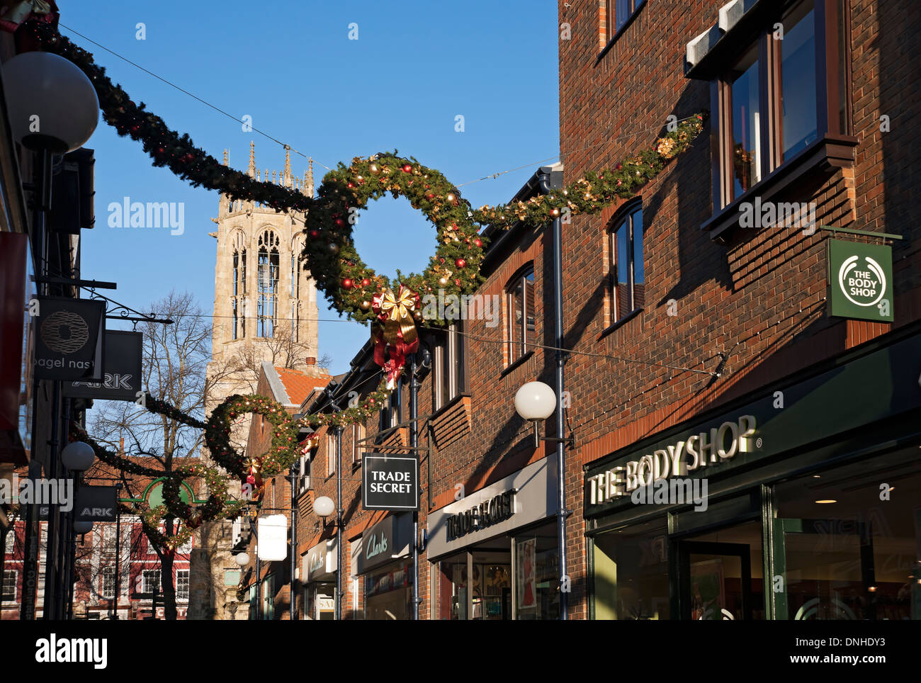 Coppergate shopping centre at Christmas York North Yorkshire England UK ...