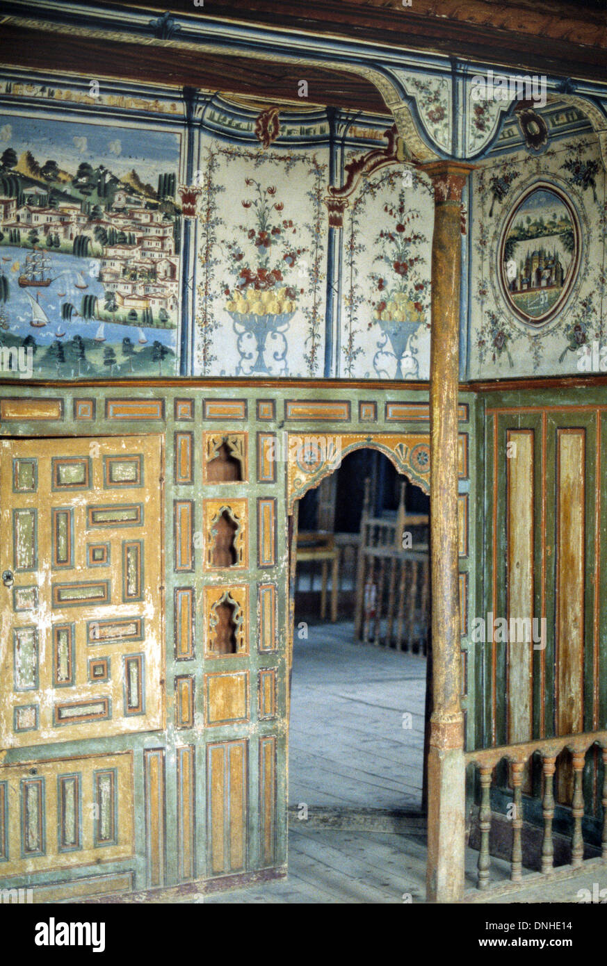 Interior of Traditional Greek Village Wood-Frame House the George ...