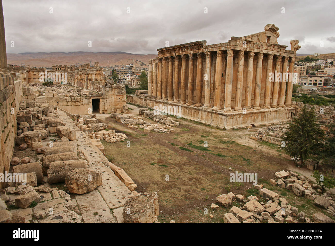 TEMPLE TO BACCHUS IN BAALBECK, BEKKA VALLEY, LEBANON, THE NEAR EAST ...