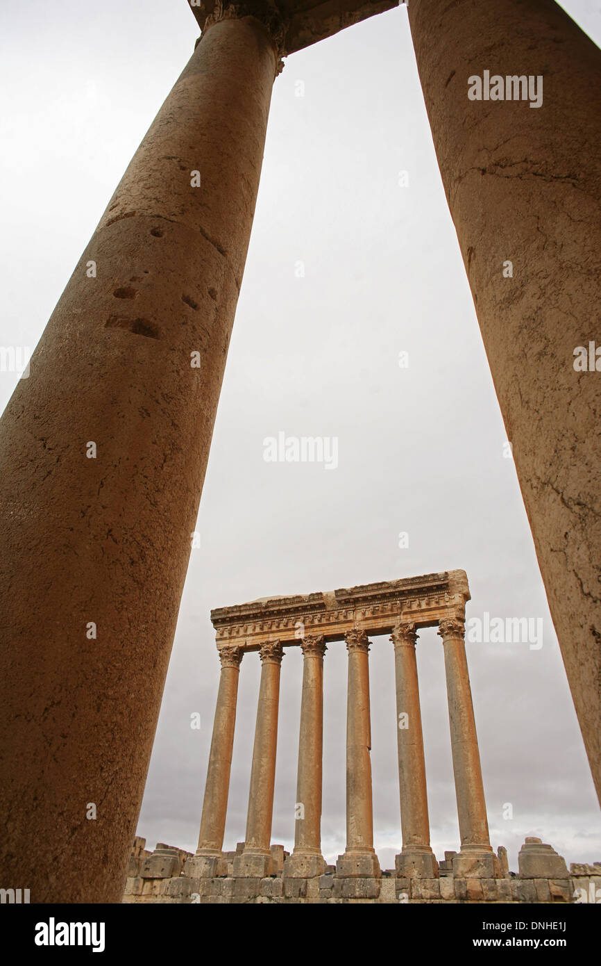TEMPLE TO BACCHUS IN BAALBECK, BEKKA VALLEY, LEBANON, THE NEAR EAST ...