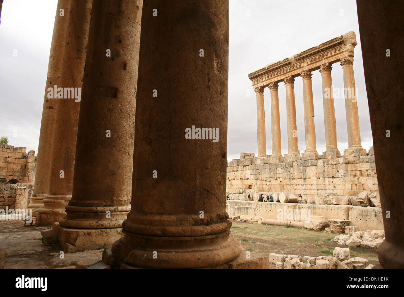 TEMPLE TO BACCHUS IN BAALBECK, BEKKA VALLEY, LEBANON, THE NEAR EAST ...