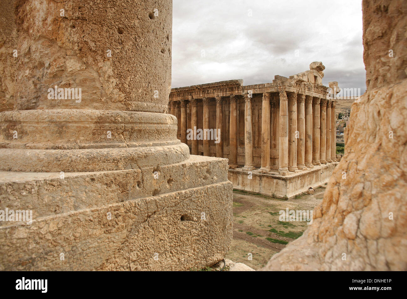 TEMPLE TO BACCHUS IN BAALBECK, BEKKA VALLEY, LEBANON, THE NEAR EAST ...