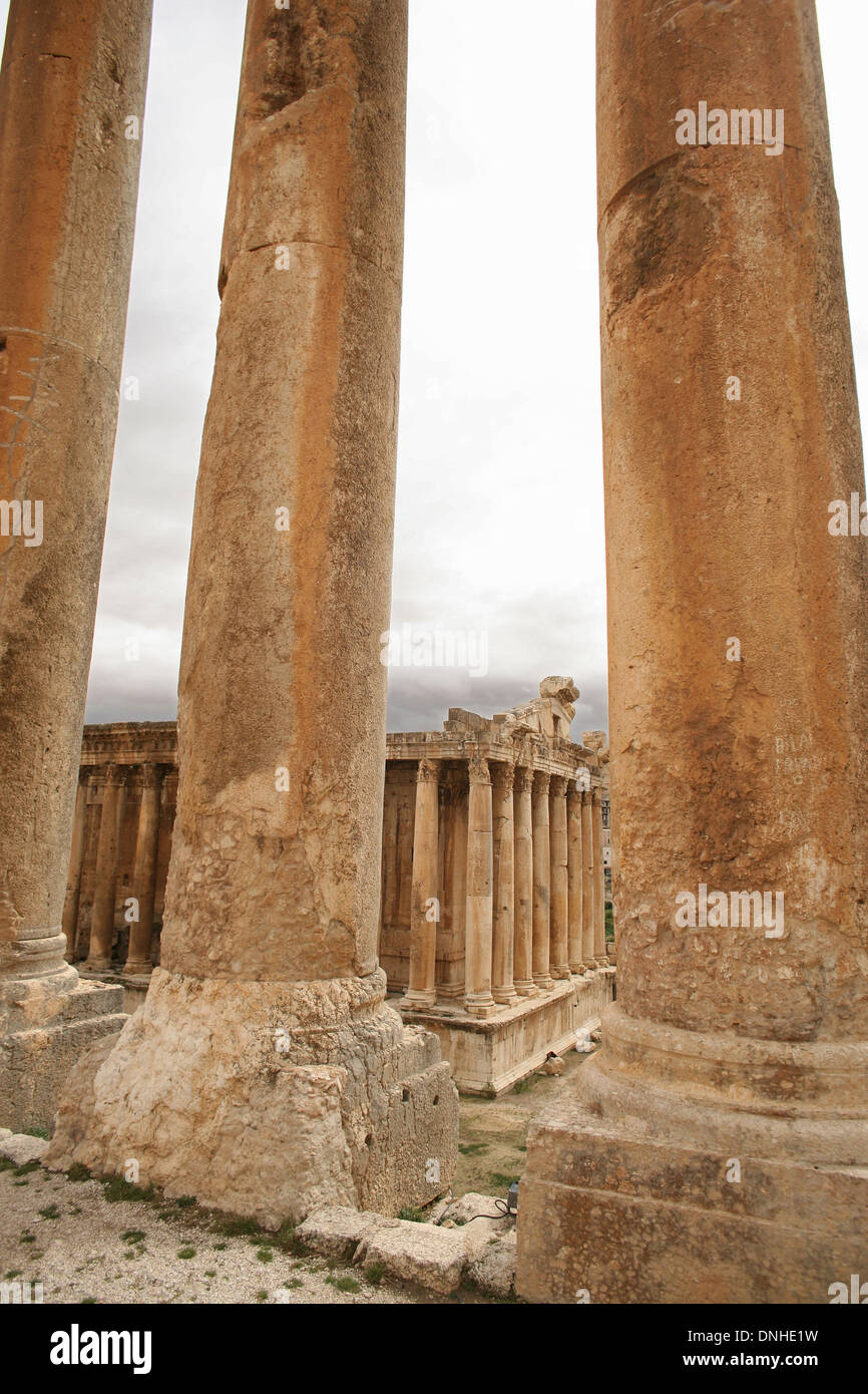 TEMPLE TO BACCHUS IN BAALBECK, BEKKA VALLEY, LEBANON, THE NEAR EAST ...