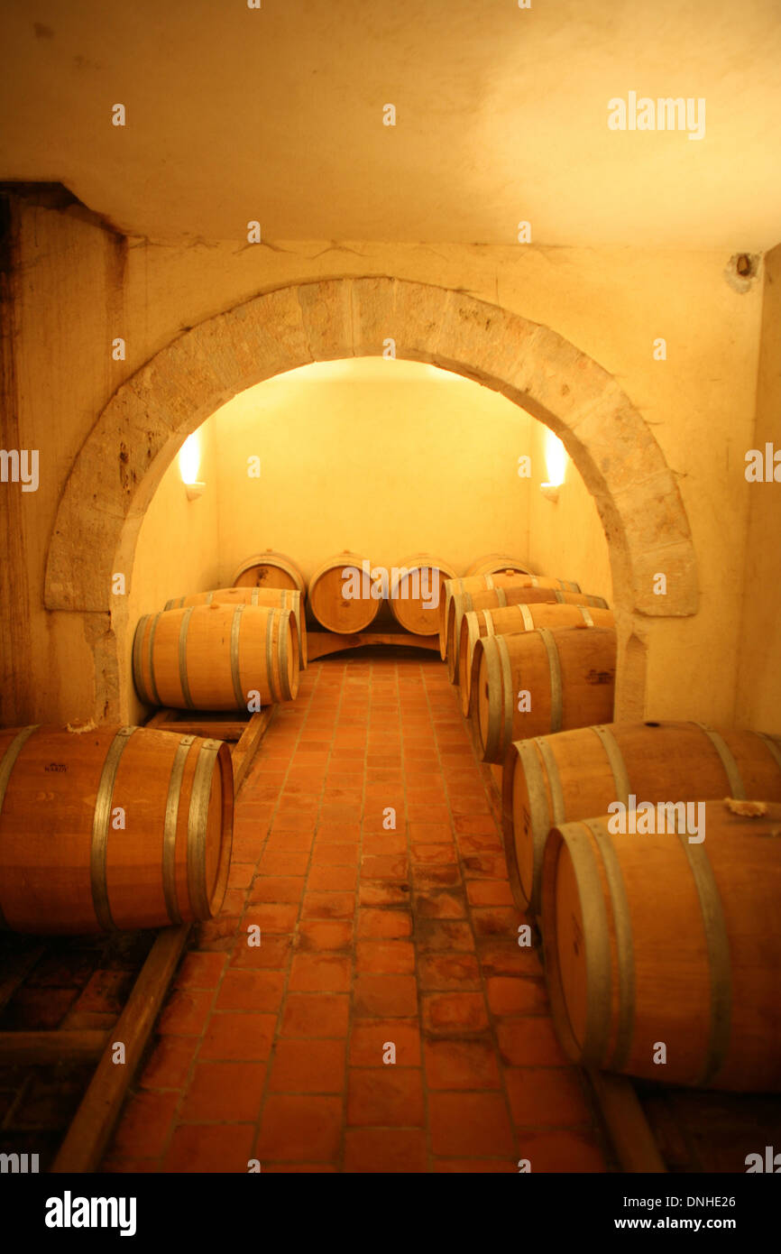 CELLARS OF THE WARDY WINE ESTATE, BEKKA VALLEY, LEBANON, THE NEAR EAST ...