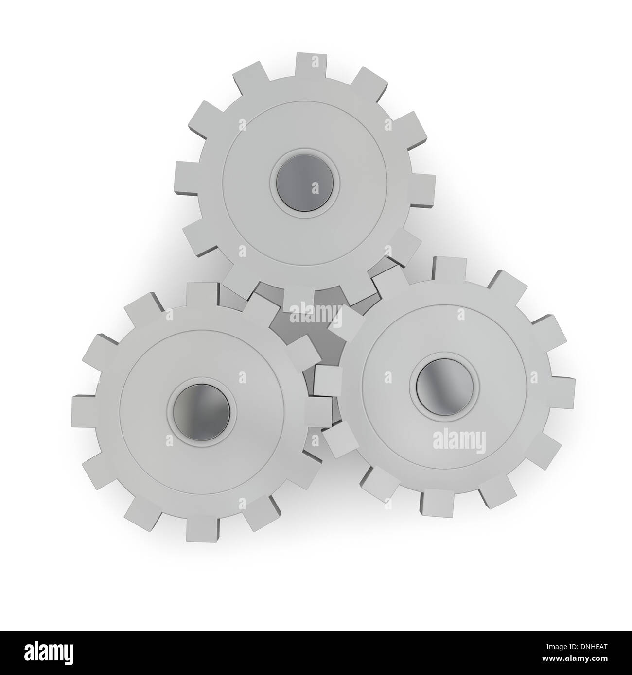 Steel cogs, isolated on white background Stock Photo - Alamy