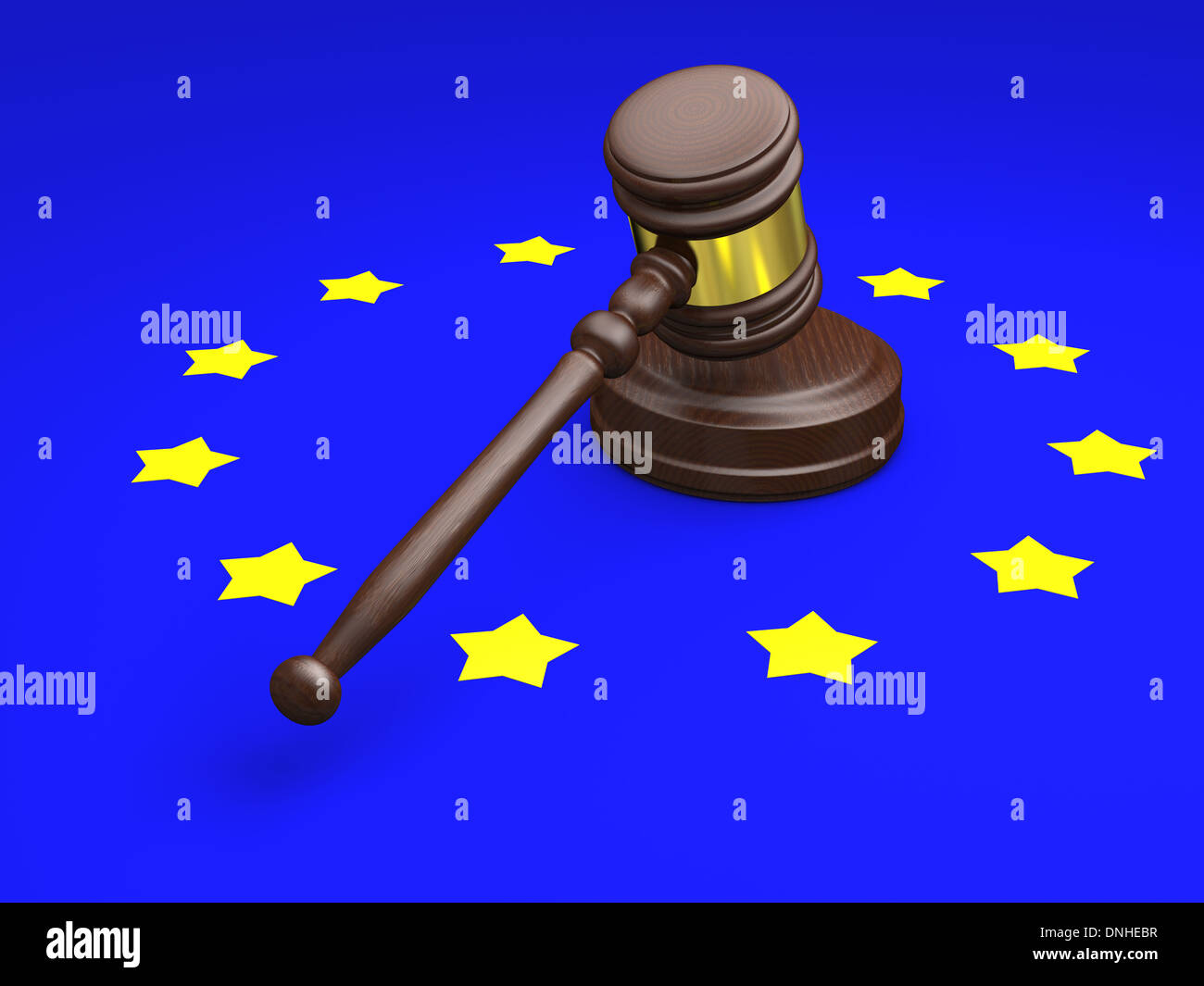 Gavel and symbol of European Union, concept of european law Stock Photo ...