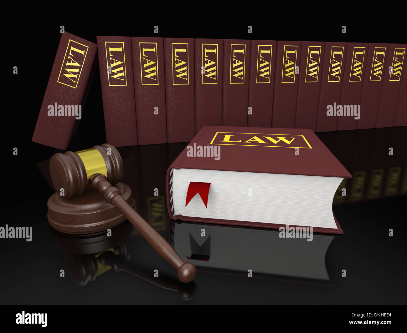 Gavel and law books, symbols of law and legal literature Stock Photo ...