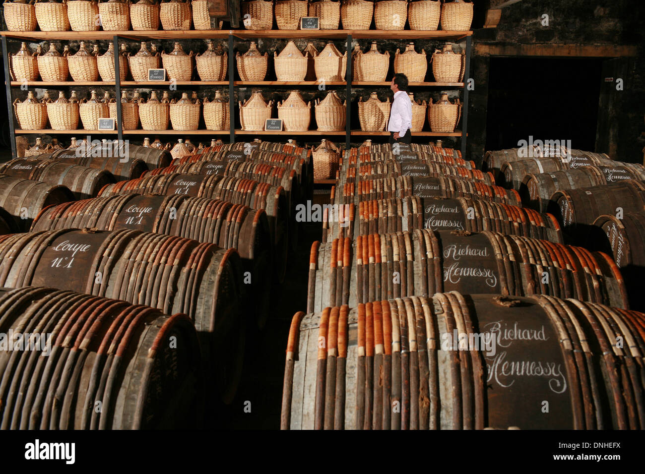 CELLAR AT THE HENNESSY COGNAC ESTATE, (16) CHARENTE, POITOU-CHARENTES ...