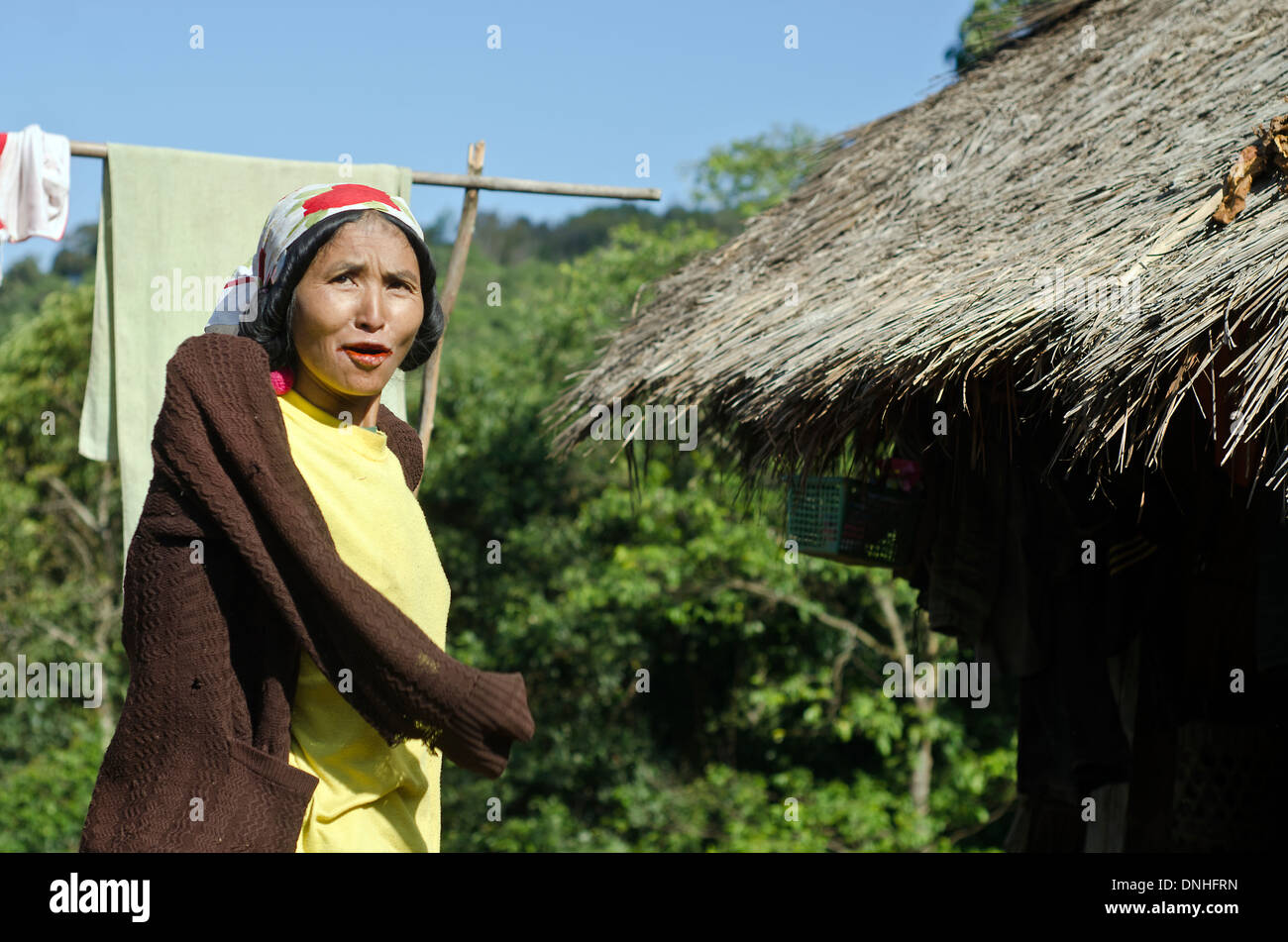 Akha tribe , Muang Sing area ,Northern Laos Stock Photo - Alamy