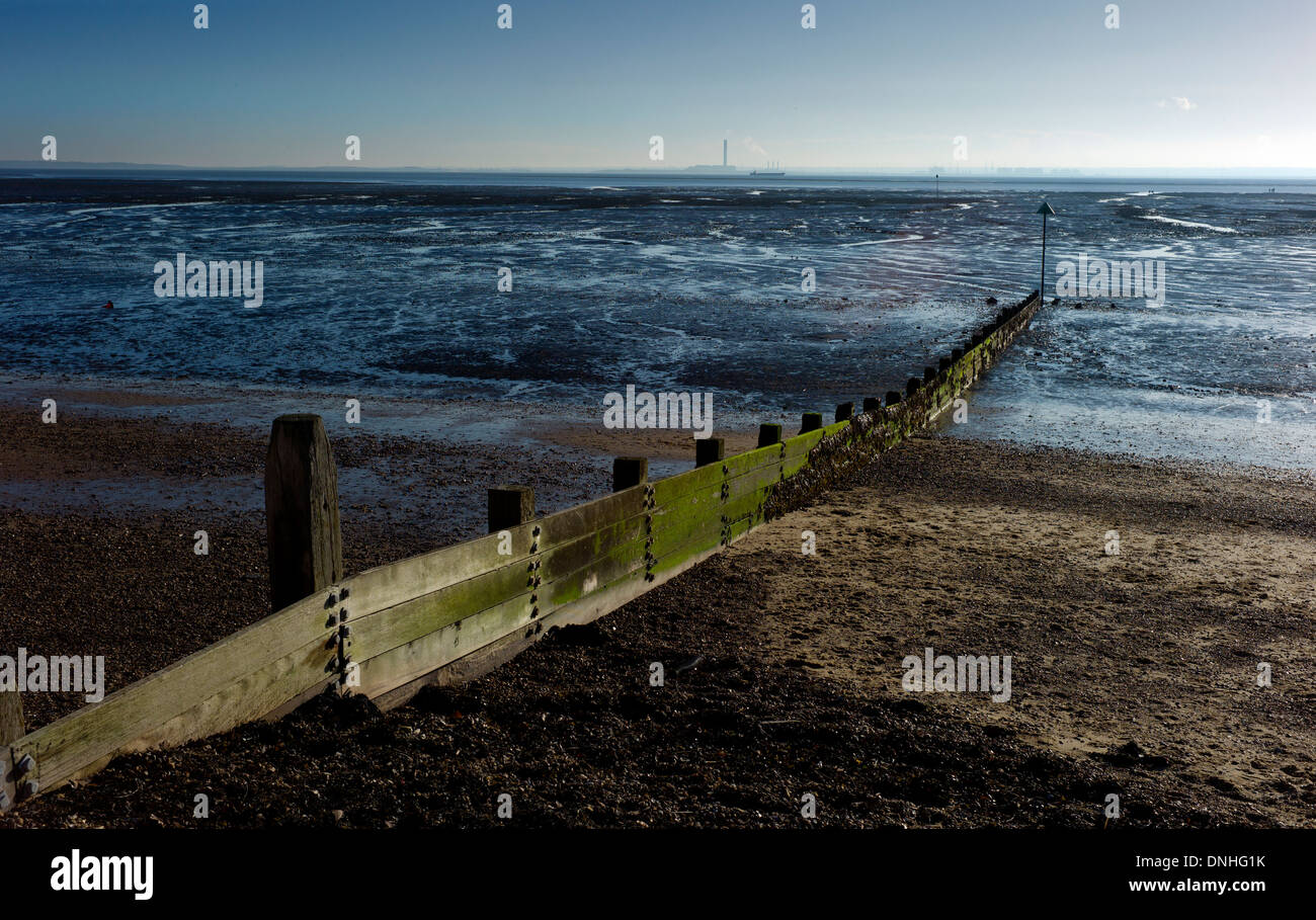 River Thames Estuary Mud Flats at low tide,Chalkwell Southend-on Sea ...