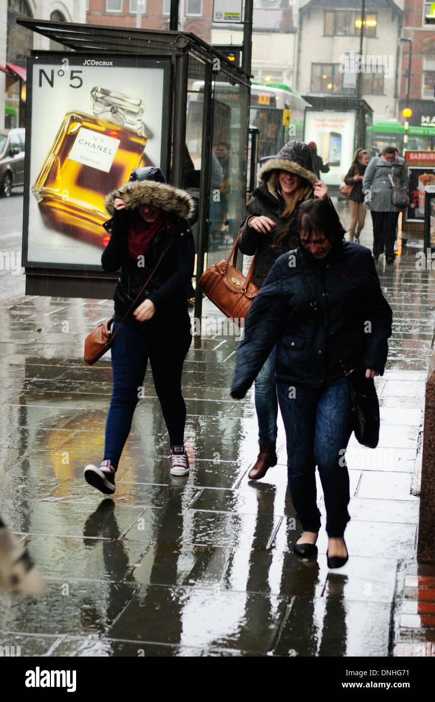 Women In Heavy Wind Rain High Resolution Stock Photography and Images ...