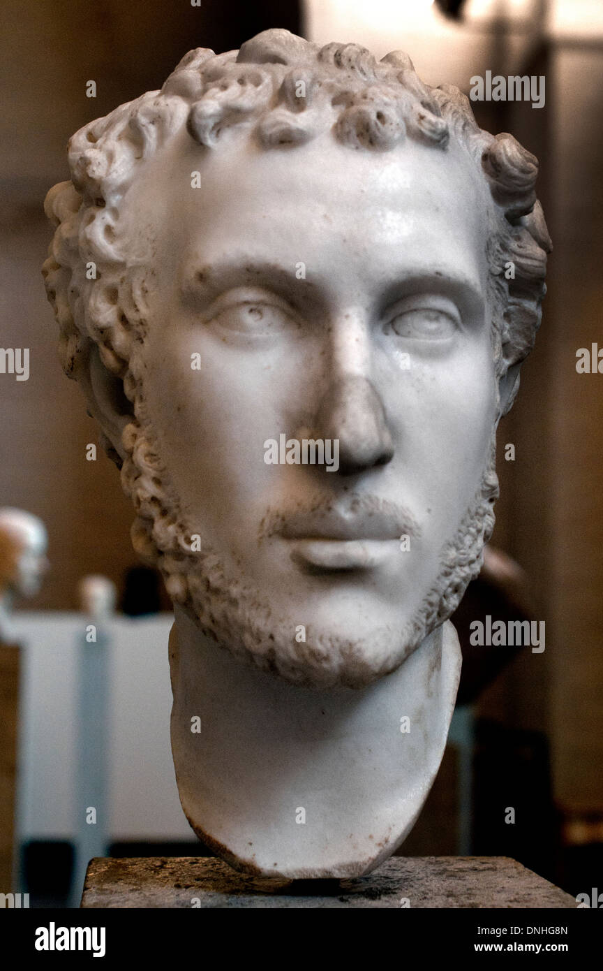 Roman Bust Man 250 AD Rome Italy Italian Stock Photo - Alamy