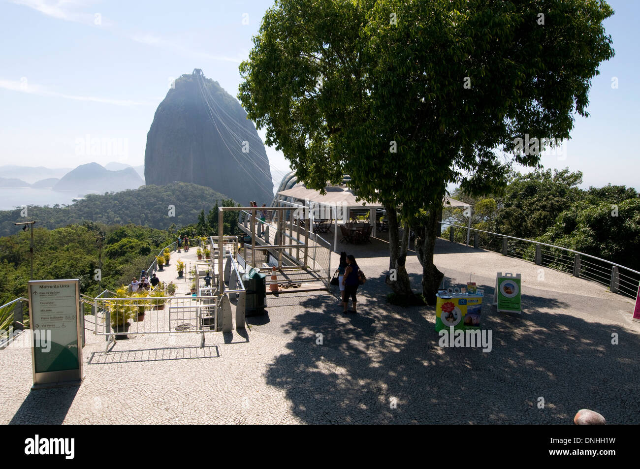 On Urca hill towards Sugarloaf Mountain in Rio de Janeiro, Brazil Stock ...
