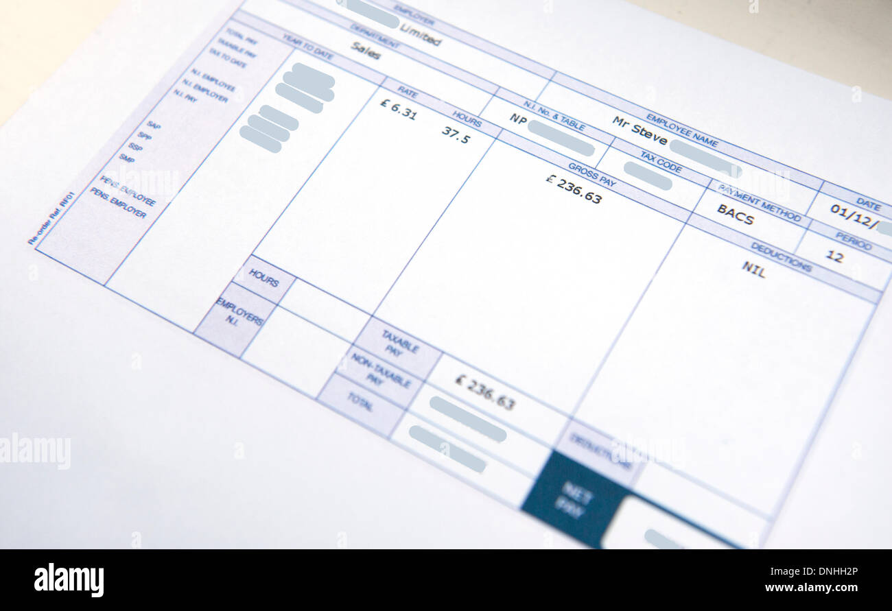 Payslip hi-res stock photography and images - Alamy