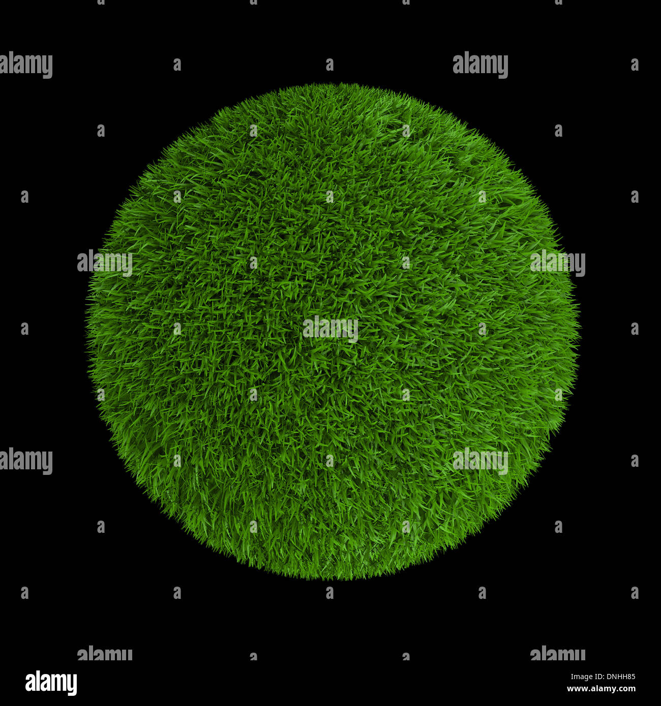 Illustration of green ball isolated on black background Stock Photo - Alamy