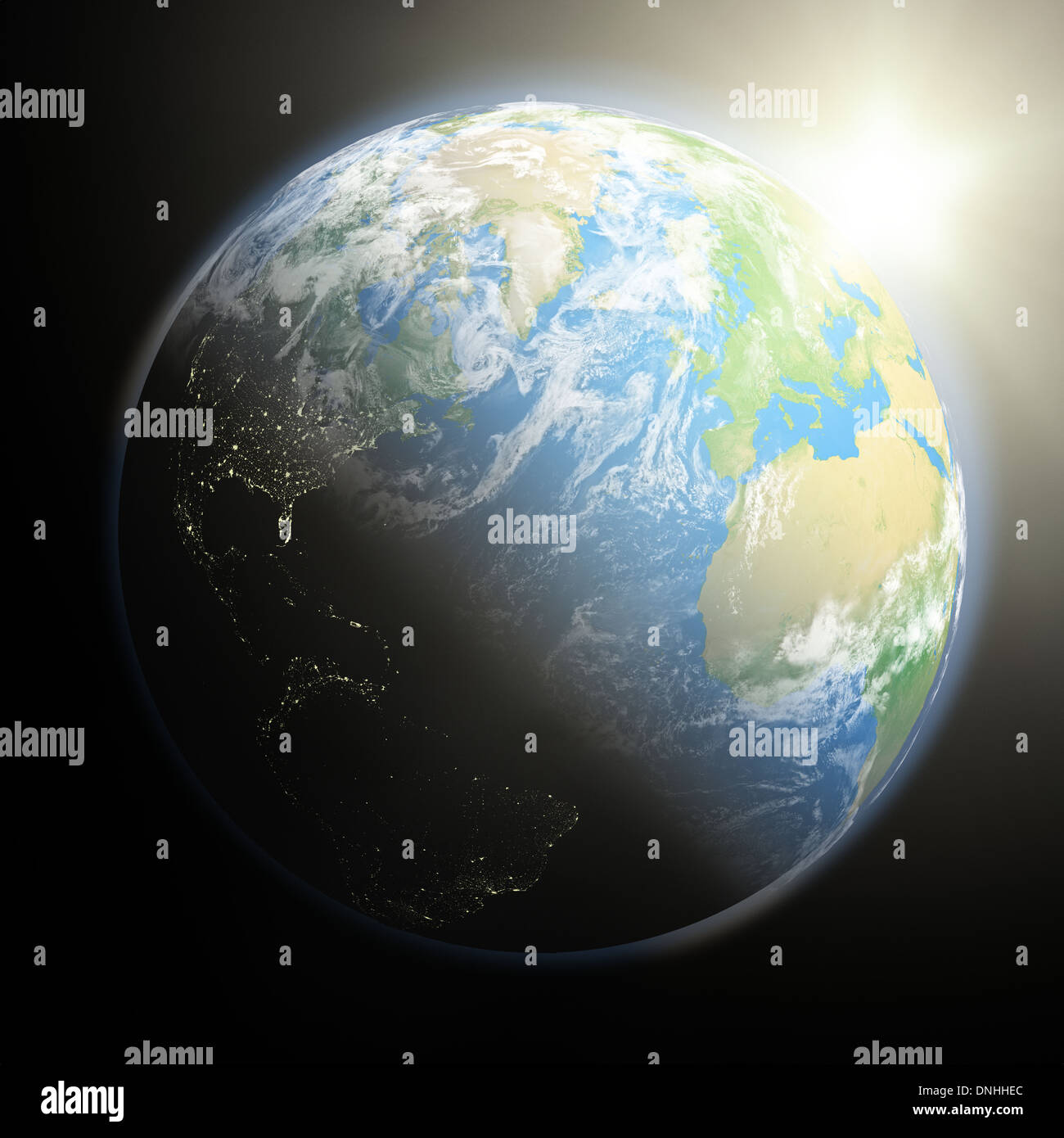 Earth Globe Northern Hemisphere High Resolution Stock Photography and ...