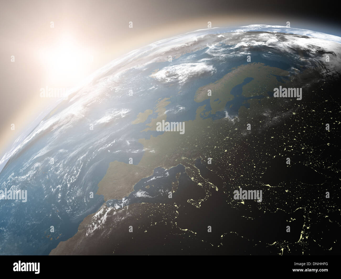 Sun Rising Over Earth What Looks Like The Sun Rising Over Earth,