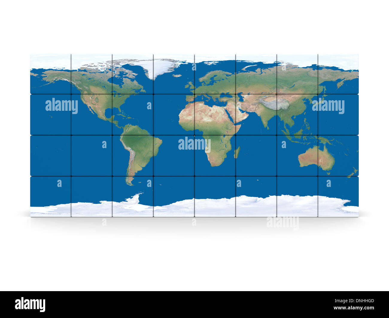 World map made of cubes isolated on white background. Elements of this ...