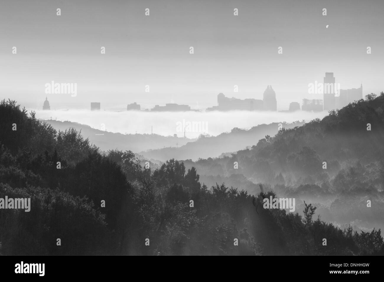 Austin skyline pictures Black and White Stock Photos & Images - Alamy