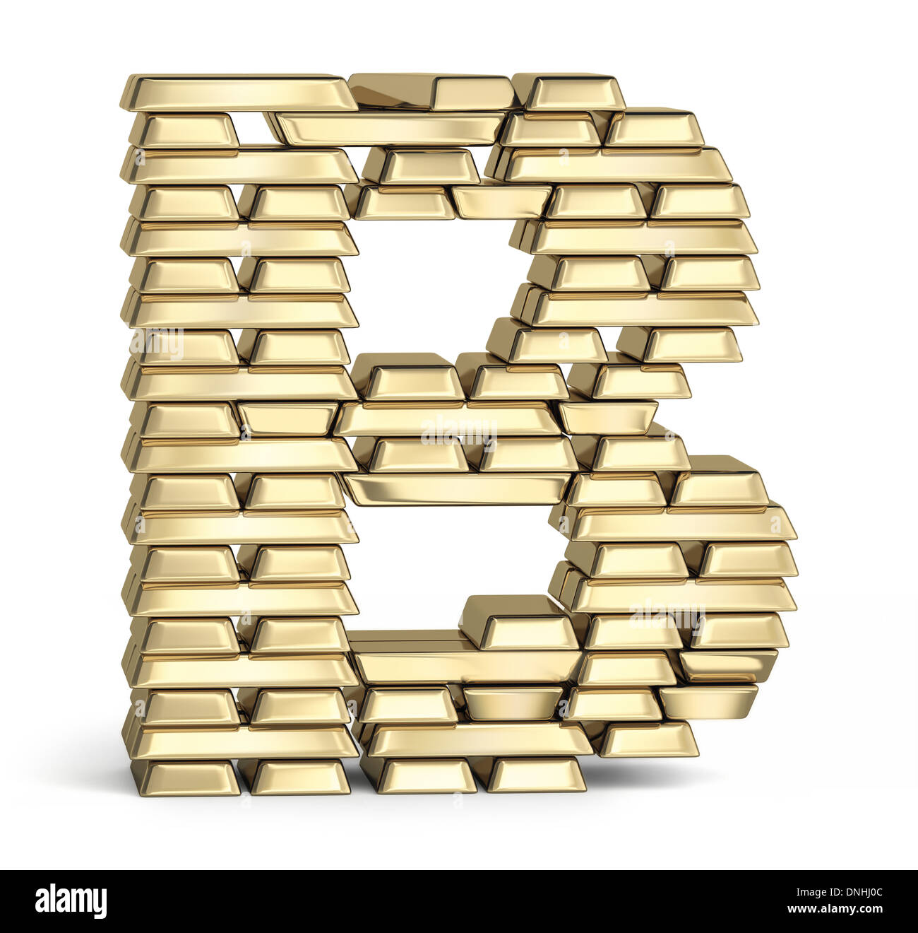 Golden letter b Cut Out Stock Images & Pictures - Alamy