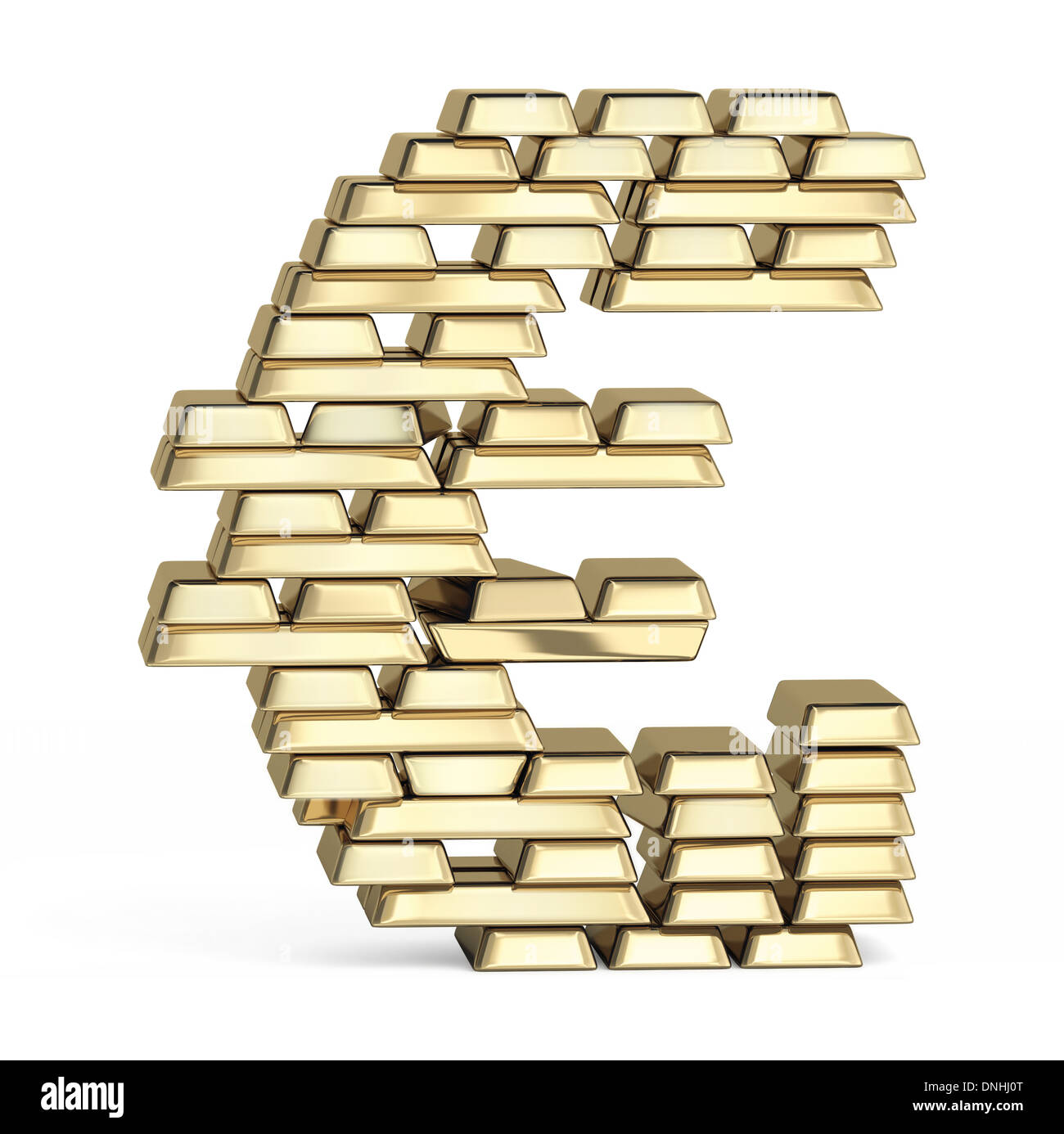 Euro sign from gold bars Stock Photo - Alamy