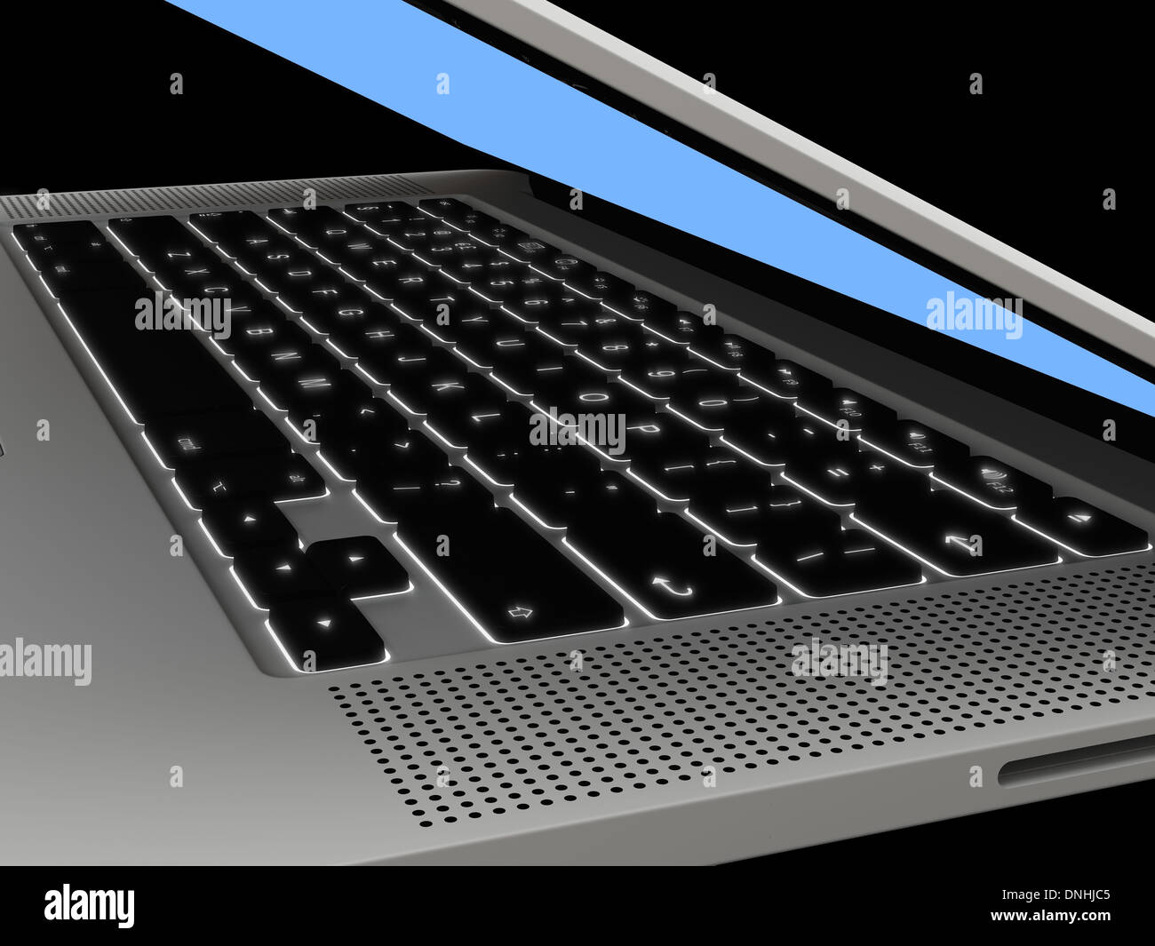 Modern opened laptop keyboard hi-res stock photography and images - Alamy