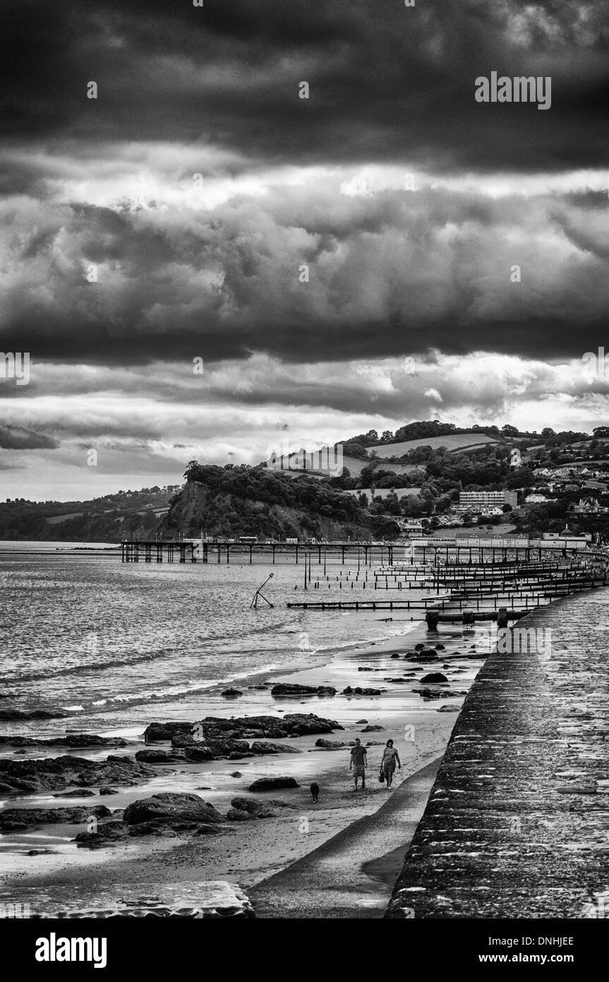 Stormy english beach Black and White Stock Photos & Images - Alamy