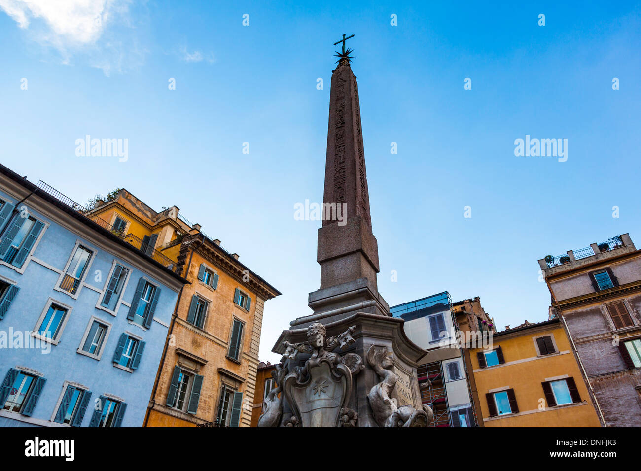 Low angle view of a obelisk, Pantheon Rome, Rome, Rome Province, Lazio ...