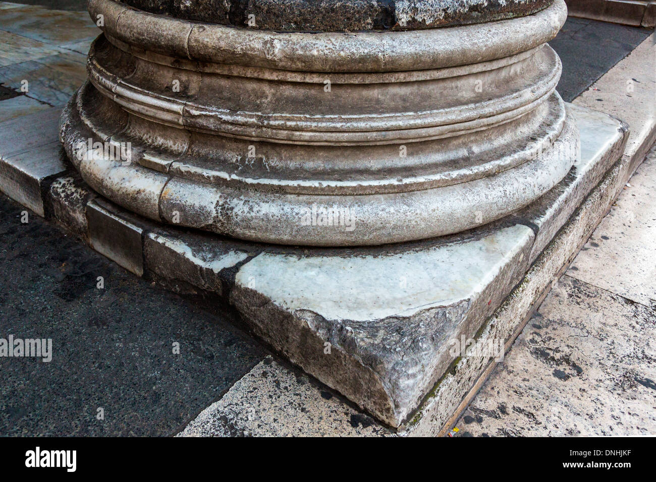 Close-up of base of a column, Pantheon Rome, Rome, Rome Province, Lazio ...