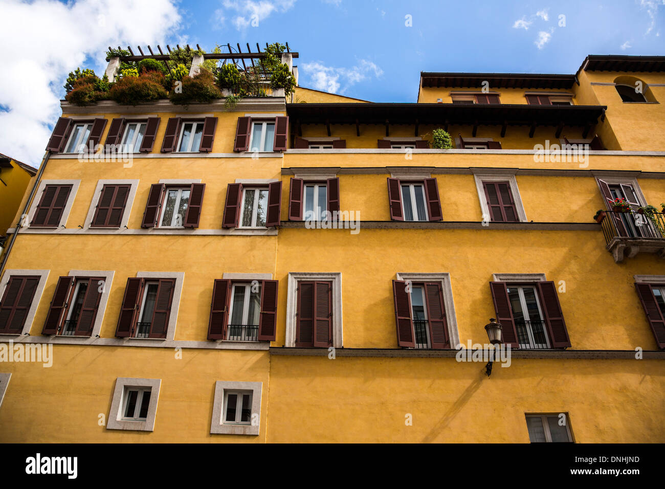 Low angle view of a residential building, Rome, Rome Province, Lazio ...