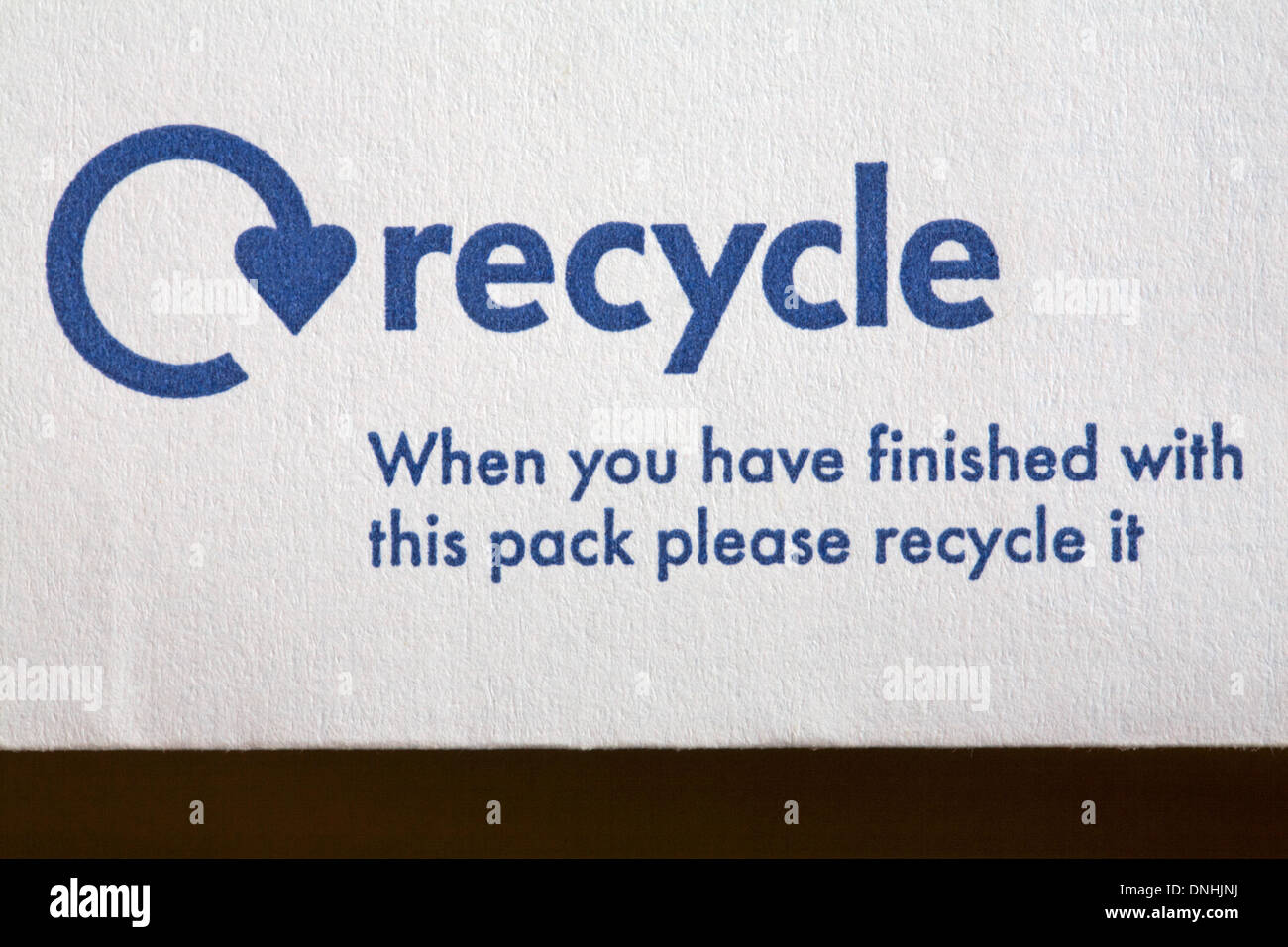 recycle when you have finished with this pack please recycle it ...