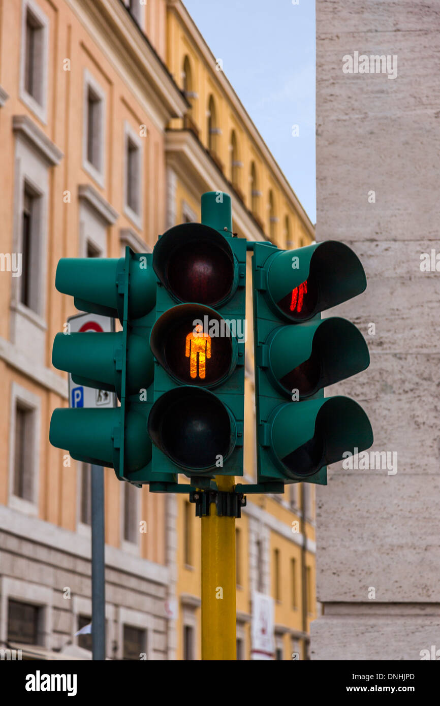 Close-up of a traffic light, Rome, Rome Province, Lazio, Italy Stock ...