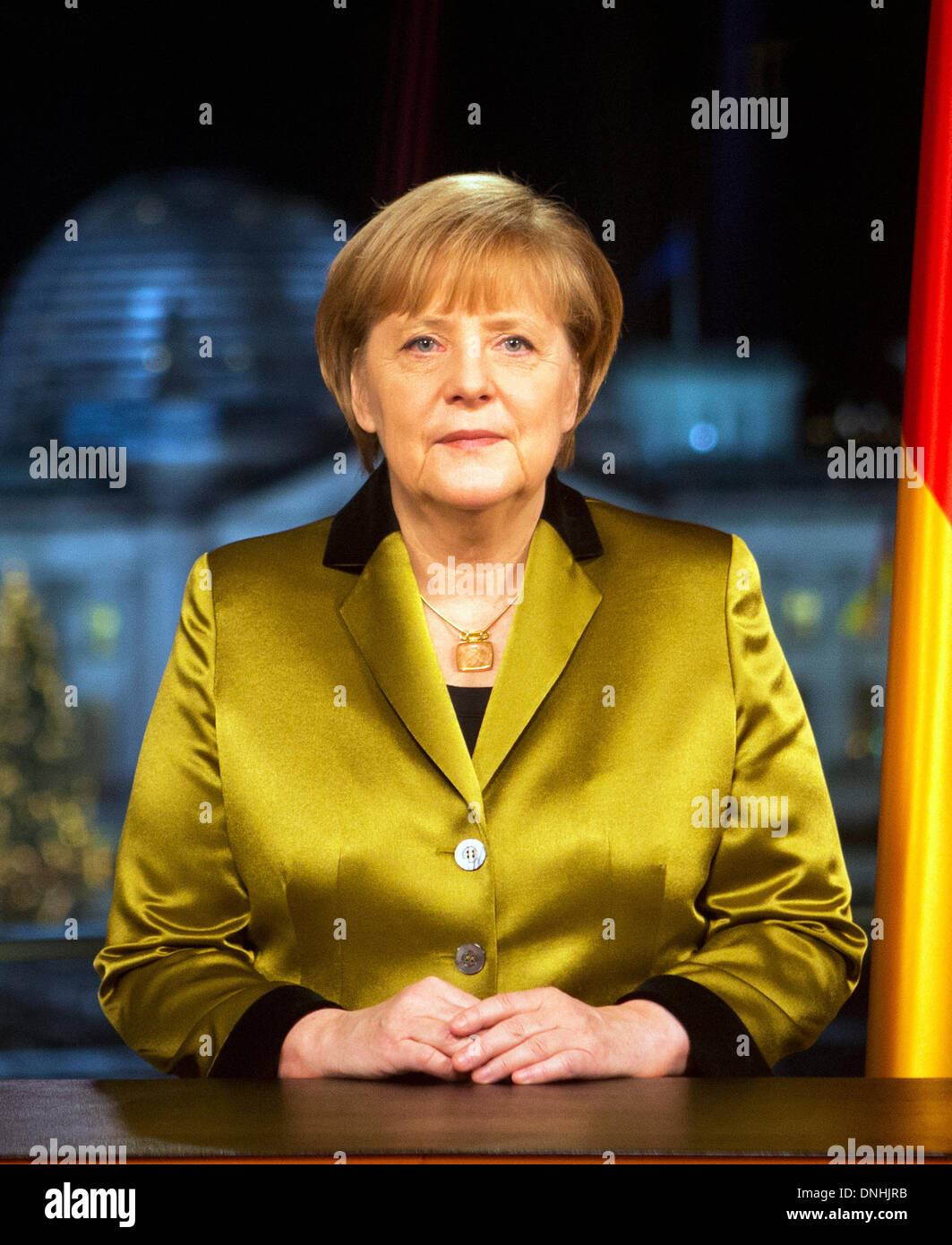 German Chancellor Angela Merkel poses for a photograph after the ...
