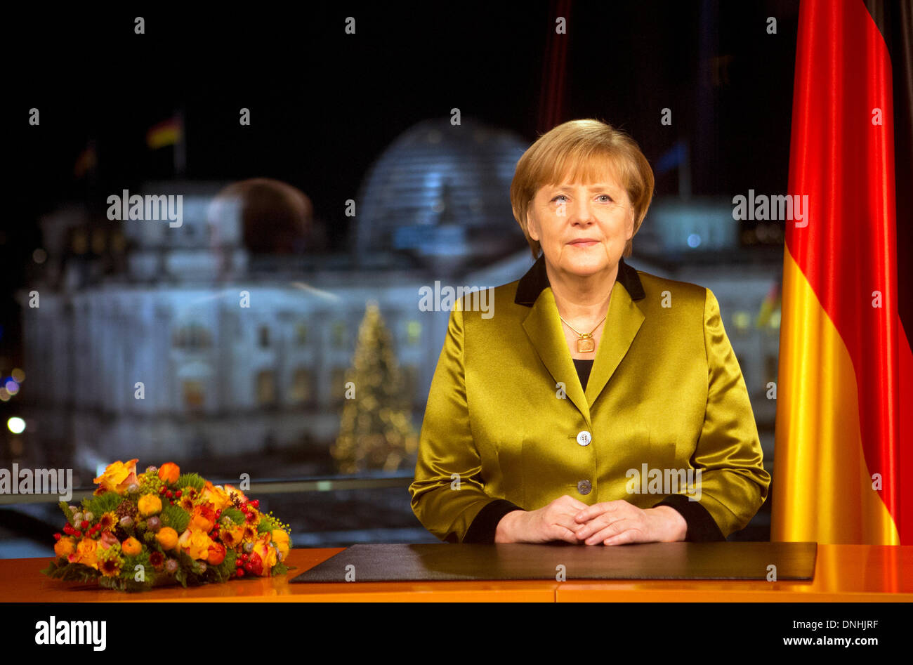 German Chancellor Angela Merkel poses for a photograph after the ...