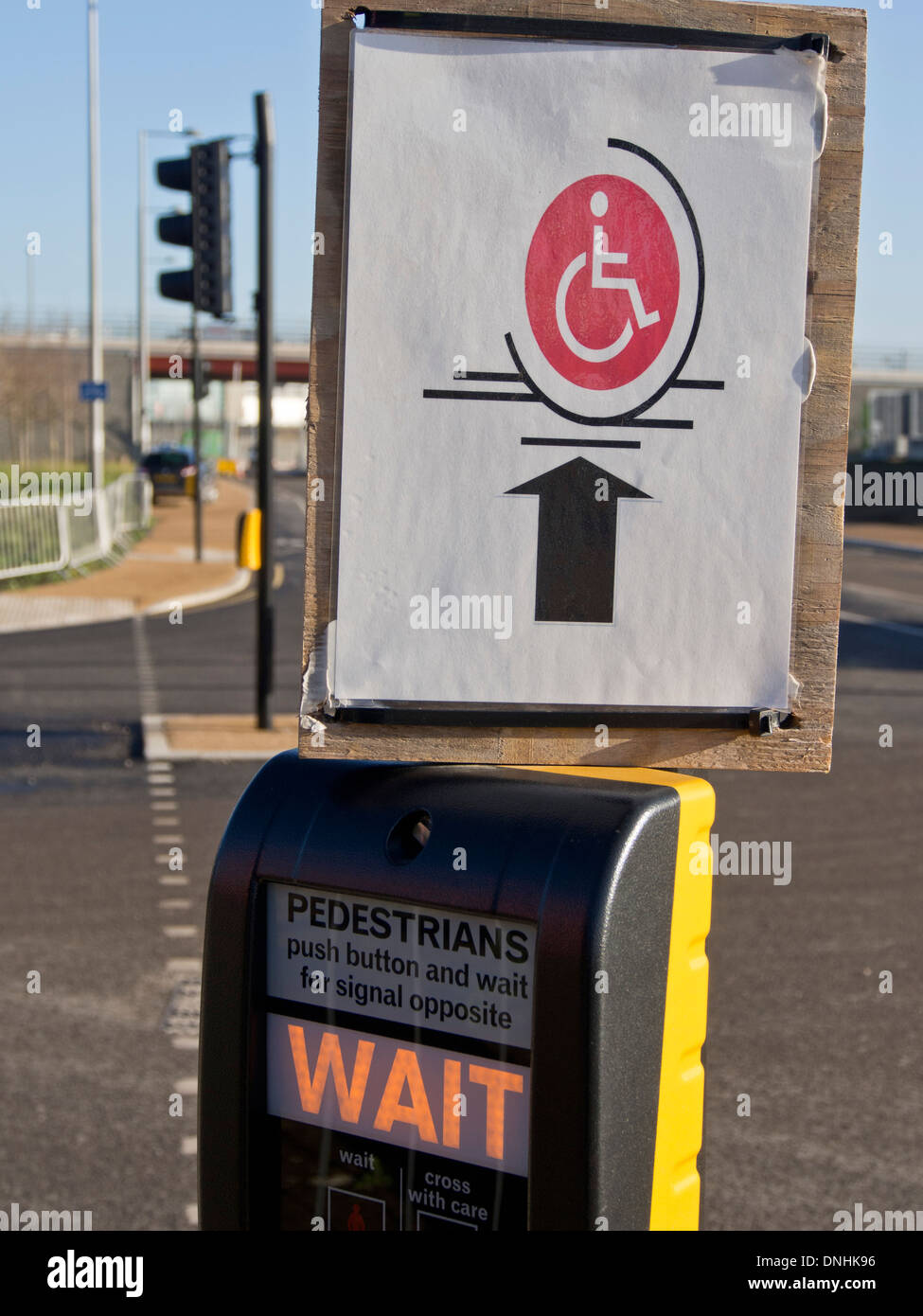 Disabled people's pedestrian crossing in London, UK Stock Photo - Alamy