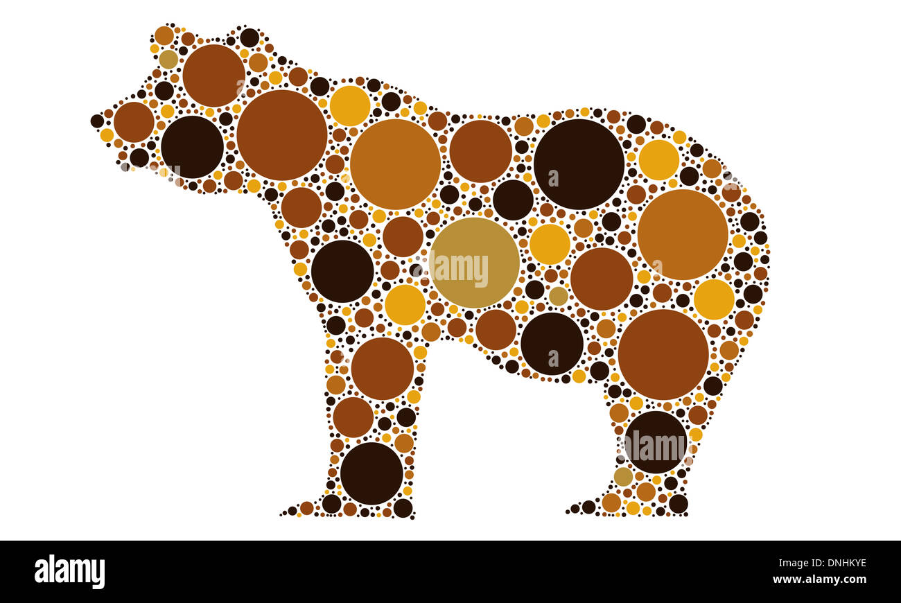 dotted bear illustration Stock Photo - Alamy