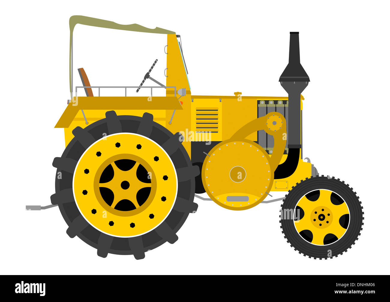 Vintage rusty agricultural tractor Cut Out Stock Images & Pictures - Alamy