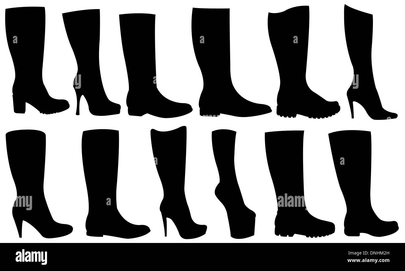 set of different boots Stock Photo - Alamy