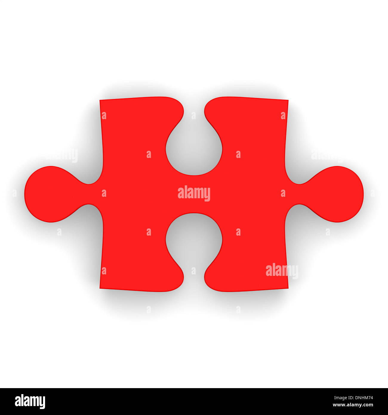 Red puzzle piece isolated on white background Stock Photo - Alamy