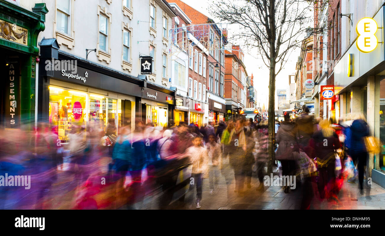 View along Clumber Street (toward Victoria Shopping Centre), Nottingham ...