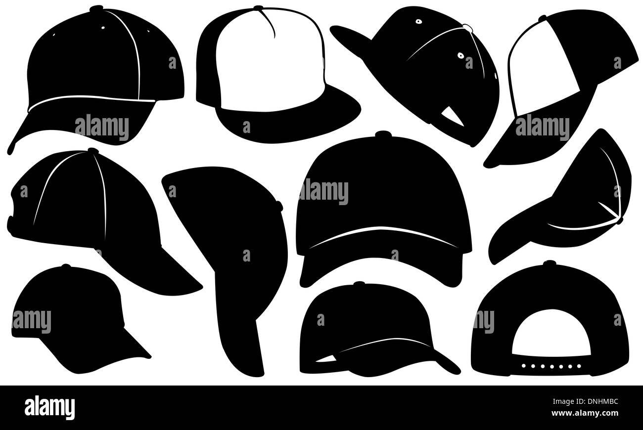 set of different caps isolated Stock Photo - Alamy