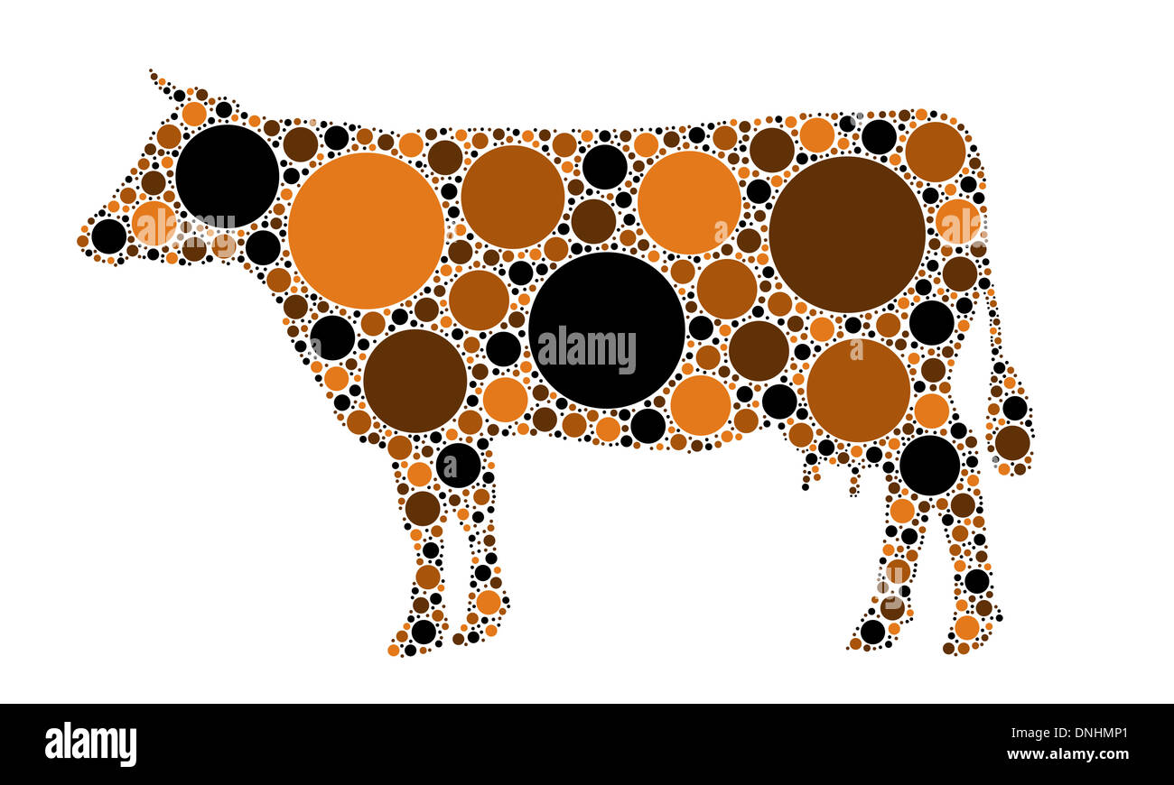 dotted cow illustration Stock Photo - Alamy