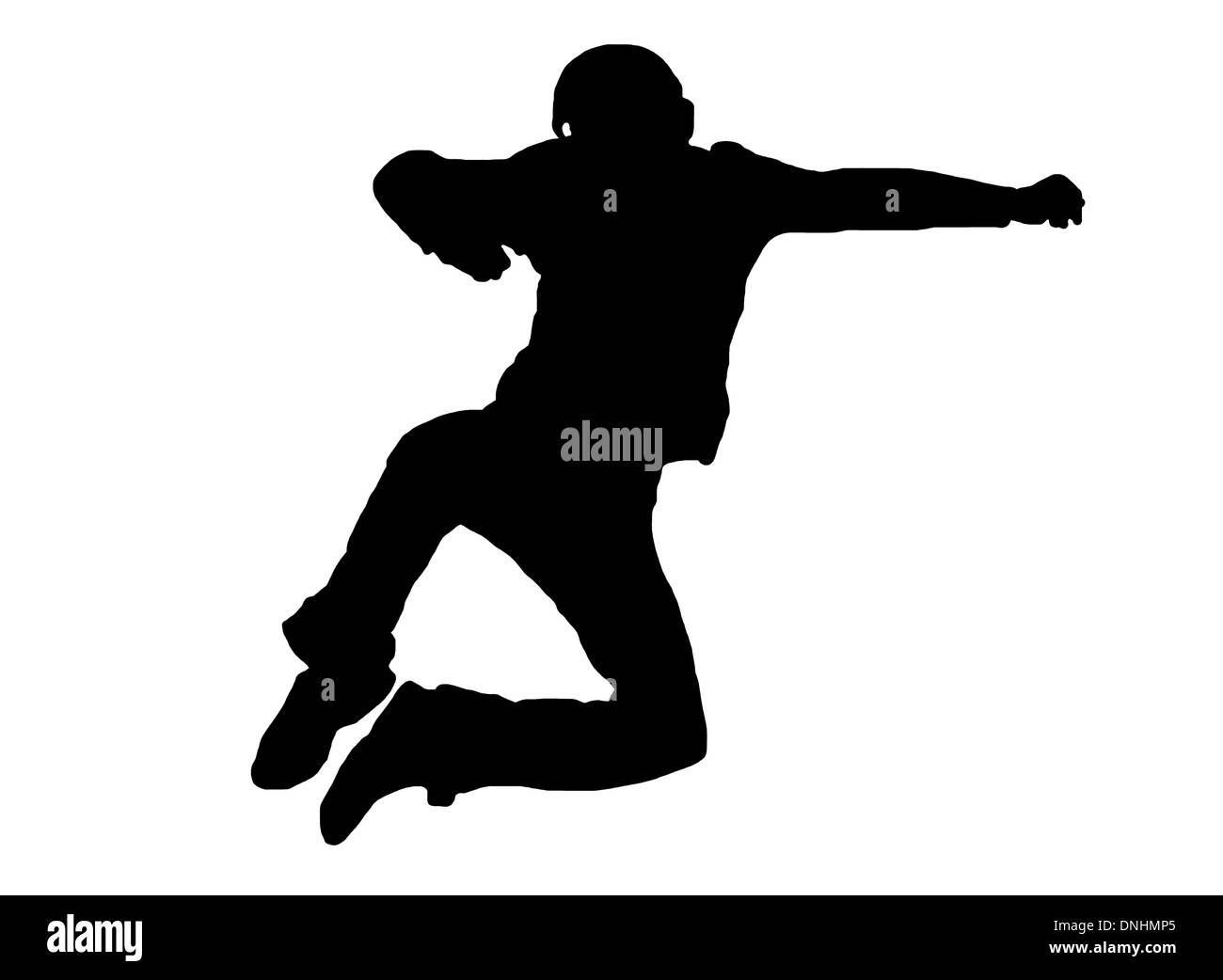 Man jumping joy victory Cut Out Stock Images & Pictures - Alamy