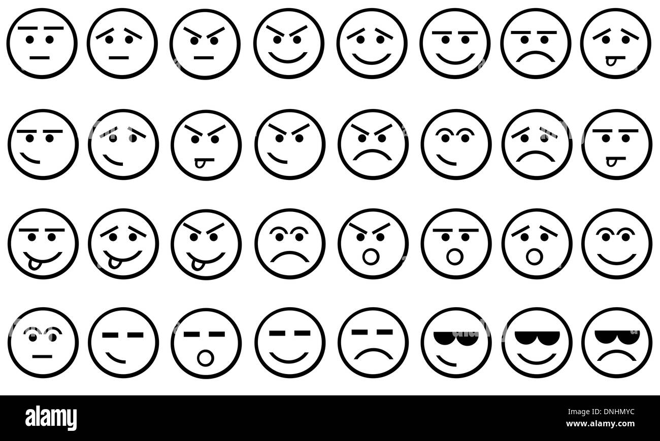 Different faces Black and White Stock Photos & Images - Alamy