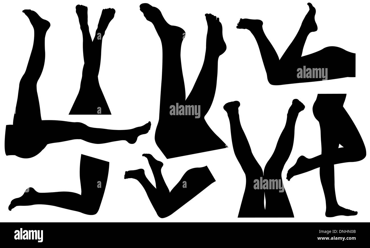 set of woman legs isolated Stock Photo - Alamy