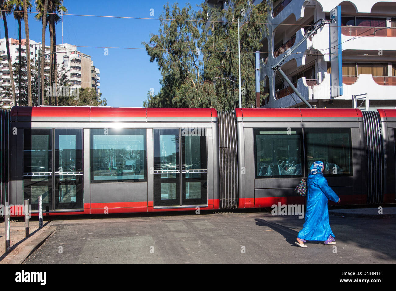 New tramway in front casa hi-res stock photography and images - Alamy