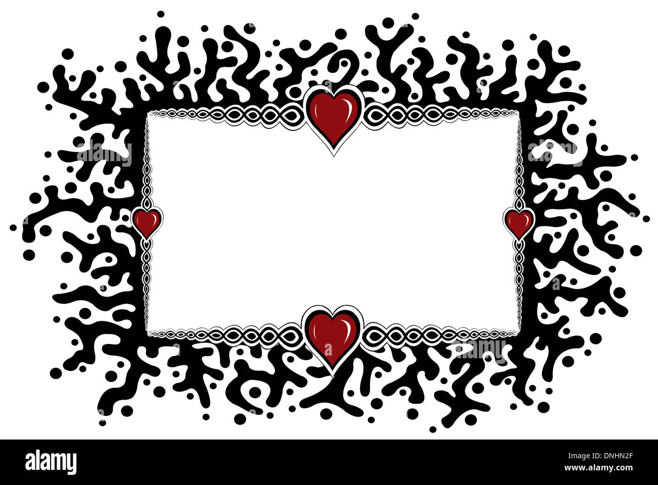 Black heart frame hi-res stock photography and images - Alamy