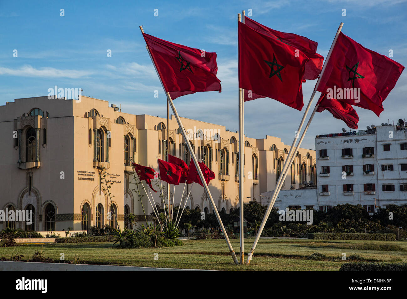 MULTI-MEDIA LIBRARY AT THE HASSAN II MOSQUE PARTLY ERECTED OVER THE SEA ...